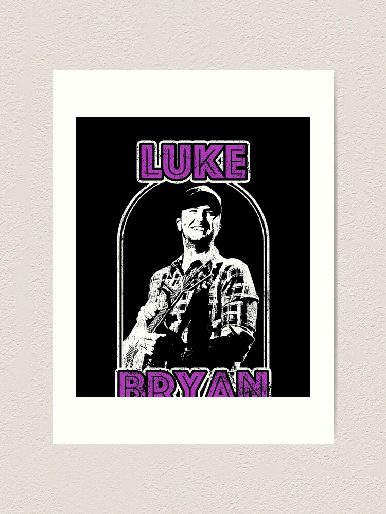 "Luke Bryan Retro Aesthetic Fan Art Design" Art Print for Sale by ...