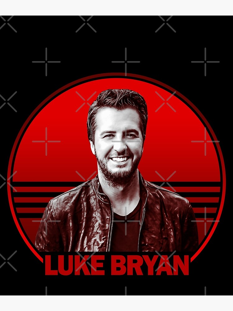 "Luke Bryan Music Legend 80s Aesthetic Fan Art" Art Print for Sale by ...