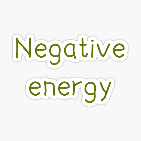 "Negative energy." Sticker by Wiseth- | Redbubble