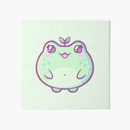 "Cute Kawaii Happy Chonky Frog" Art Board Print for Sale by icandyshop ...