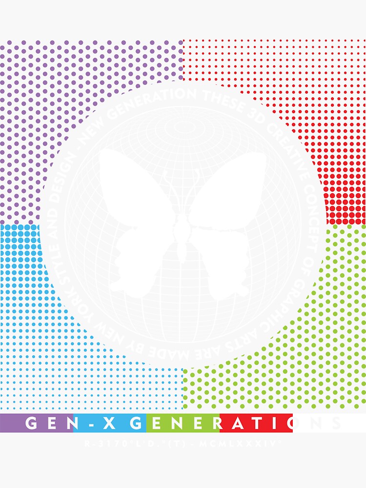 "Gen-X Generation" Sticker for Sale by zhareestudioan | Redbubble