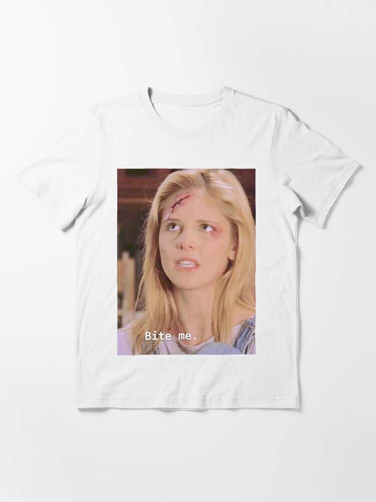 "buffy - bite me" T-shirt by hthompson331 | Redbubble