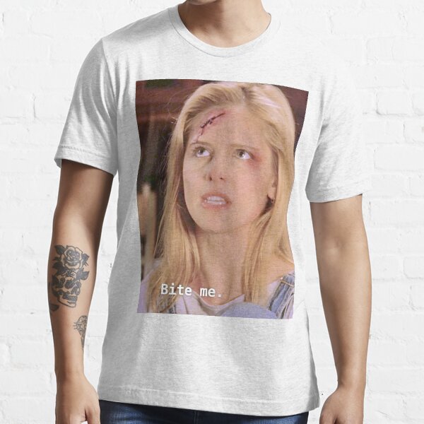 "buffy - bite me" T-shirt by hthompson331 | Redbubble