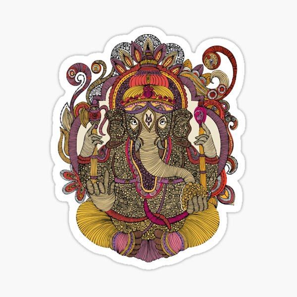 "Lord Ganesha " Sticker by RogerRose7432 | Redbubble