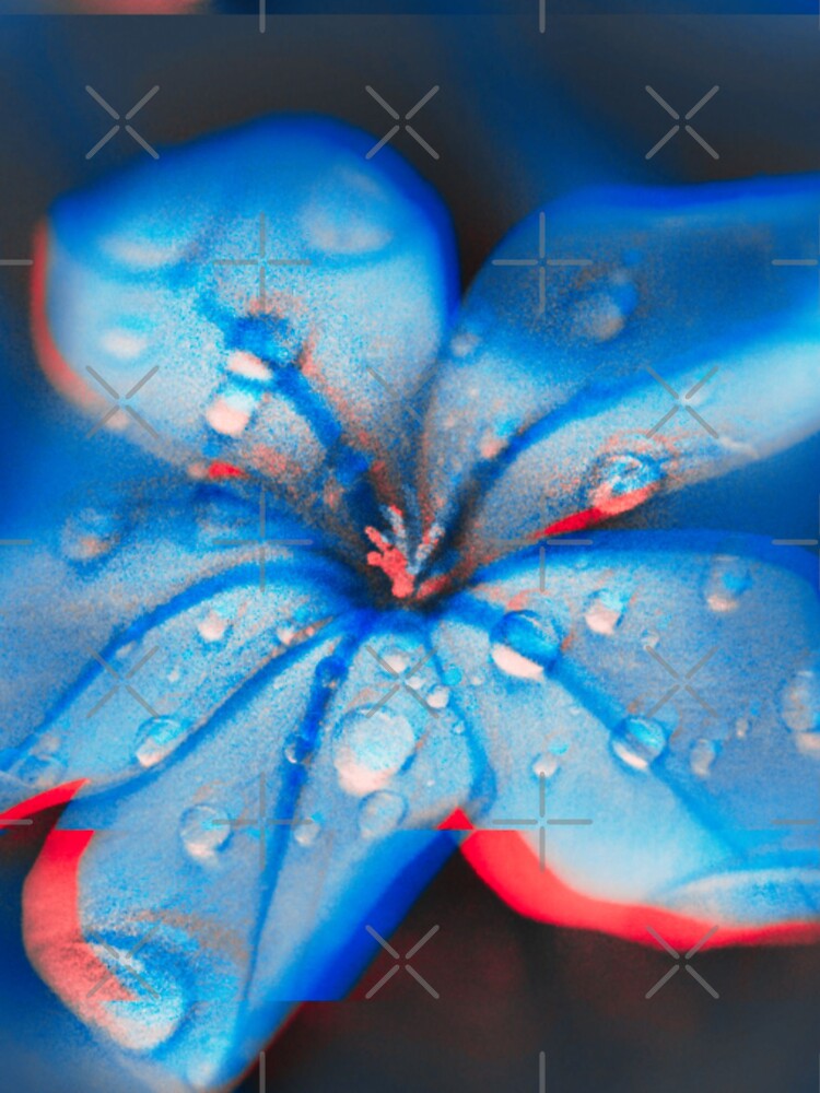 "Glitch blue Flower Aesthetic" Sticker for Sale by MsMurd3ra | Redbubble