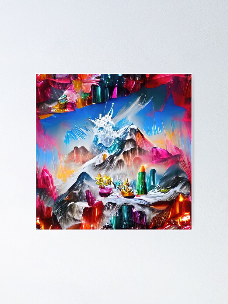 "Spectrum Metaverse Art A.I. Generated in vibrant colors 141" Poster ...