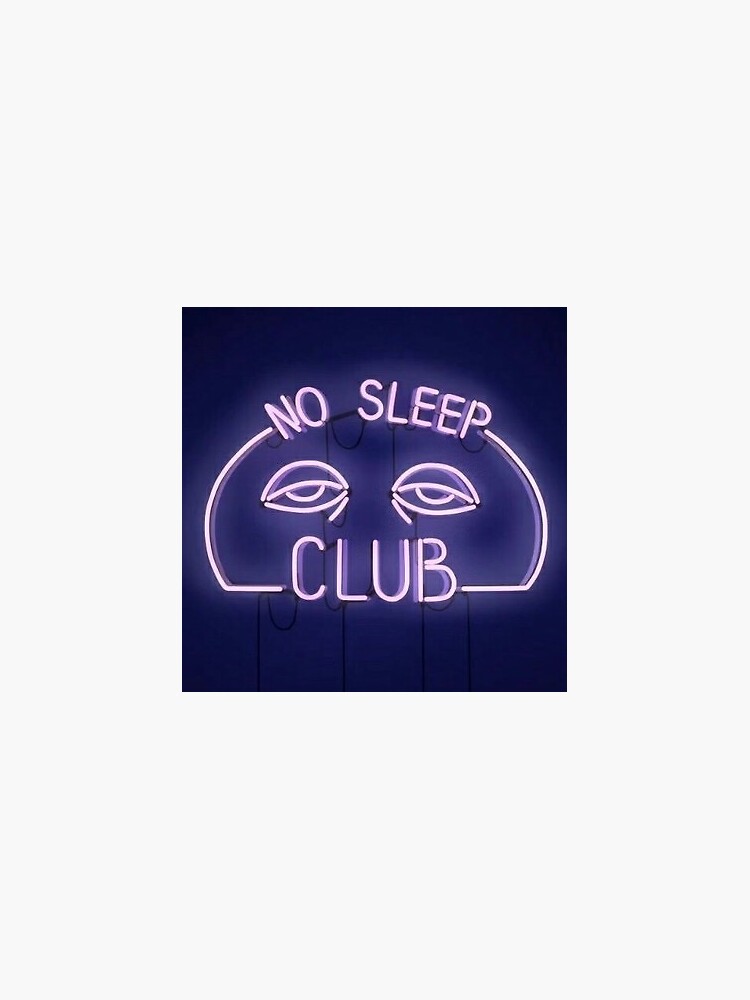 Pegatina «No Sleep Club Letreros de Neón» de kcllewellyn | Redbubble