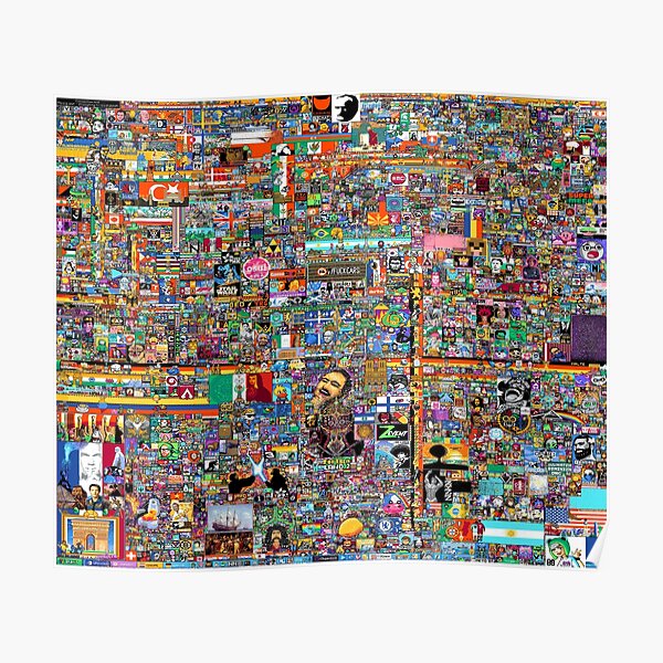 "r/place Final 2022 " Poster by Artwistooo | Redbubble