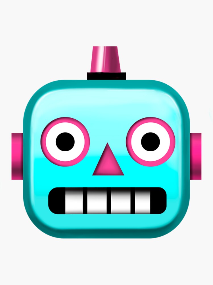 "Square head robot" Sticker for Sale by Iyrik | Redbubble