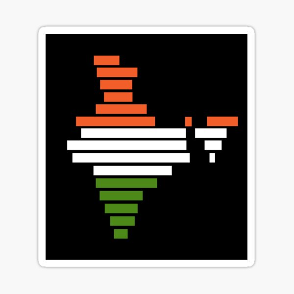 "INDIA map " Sticker by Typoindia29 | Redbubble