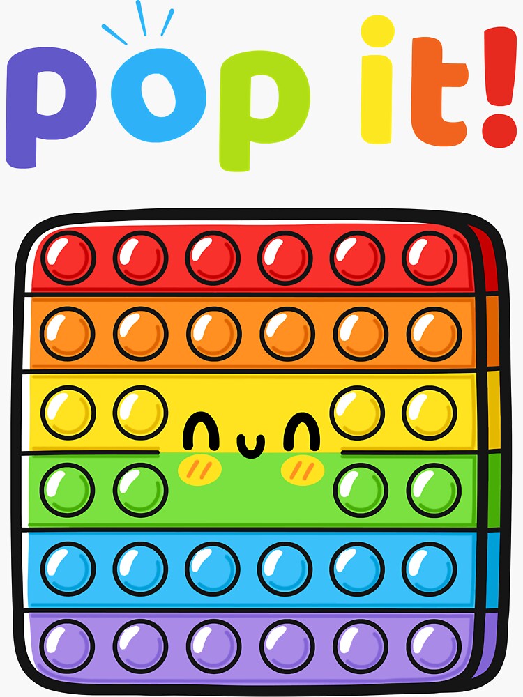 "pop it" Sticker for Sale by WestleyCarter | Redbubble