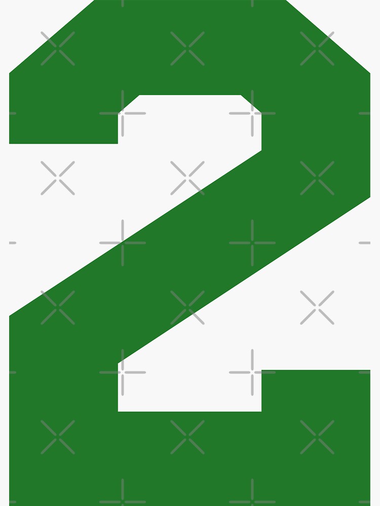"Number 2, Green two, Sports number 2" Sticker for Sale by TheCultStuff ...