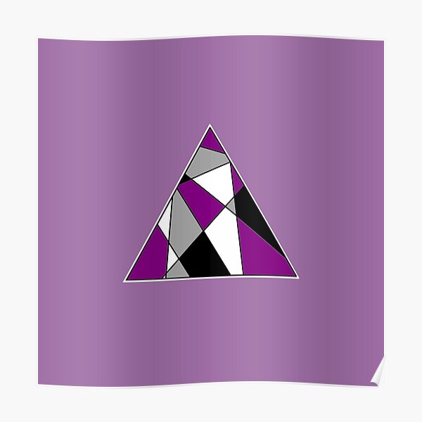 Asexual Flag Triangle Poster For Sale By Whisperingwisps Redbubble