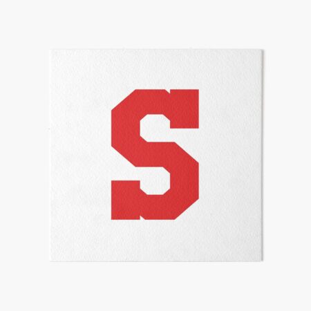 "Alphabet, Red S, Sports letter S" Art Board Print by TheCultStuff ...