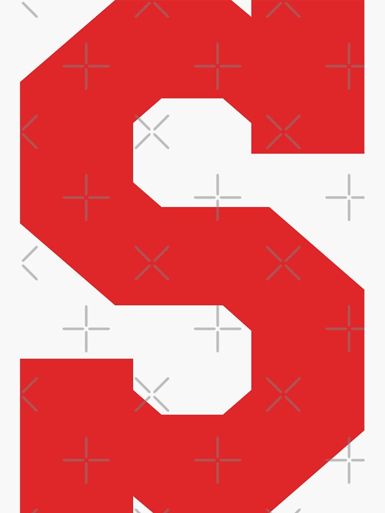 "Alphabet, Red S, Sports letter S" Sticker for Sale by TheCultStuff ...