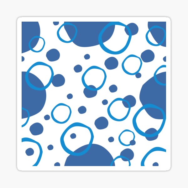 "Brilliant blue bubbles" Sticker for Sale by hnartdiary | Redbubble