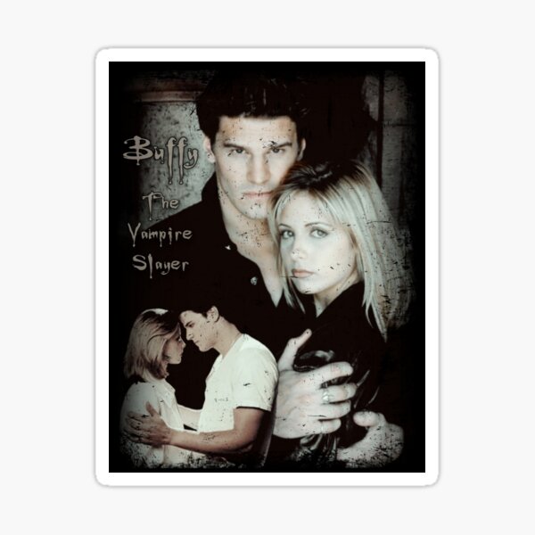 "Buffy & Angel" Sticker for Sale by CharXena | Redbubble