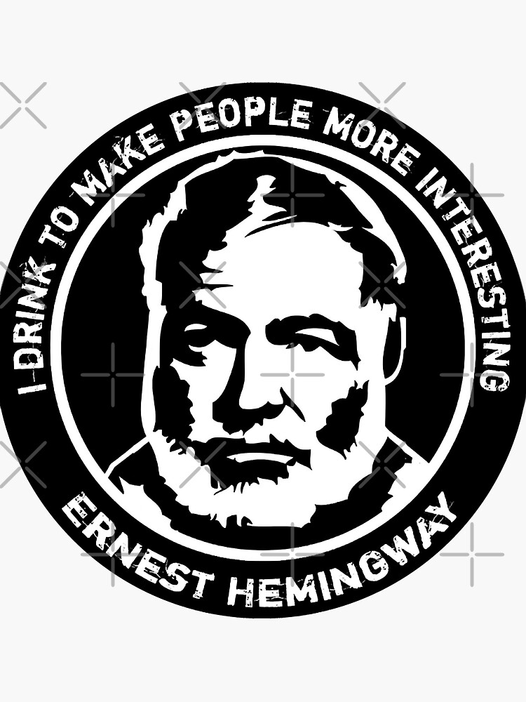 "Vintage Ernest Hemingway Fans Awesome For Movie Fans" Sticker for Sale ...