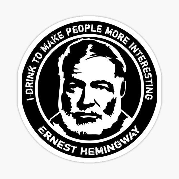 "Vintage Ernest Hemingway Fans Awesome For Movie Fans" Sticker for Sale ...