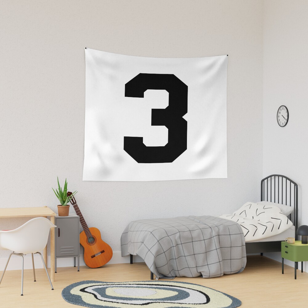 "Number 3, Black three, Sports number 3" Poster for Sale by ...