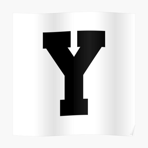 "Alphabet, Black Y, Sports letter Y" Poster for Sale by TheCultStuff ...