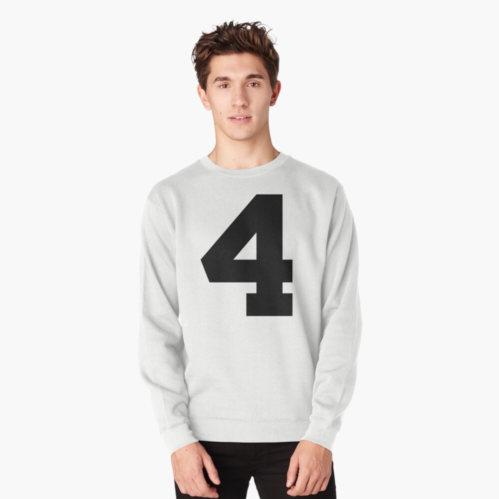 "Number 4, Black four, Sports number 4" Sticker for Sale by ...