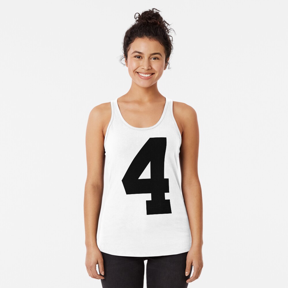 "Number 4, Black four, Sports number 4" Sticker for Sale by ...