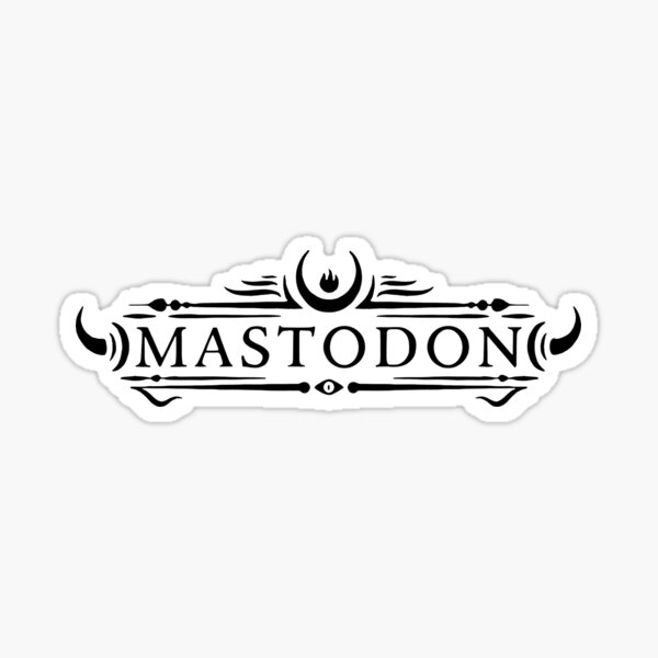"Mastodon - Black Logo" Sticker by OPMahabrata | Redbubble