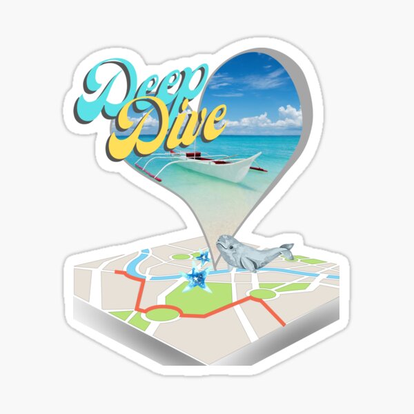 "Deep Dive - Ocean - Travel" Sticker by ALGENIUS | Redbubble