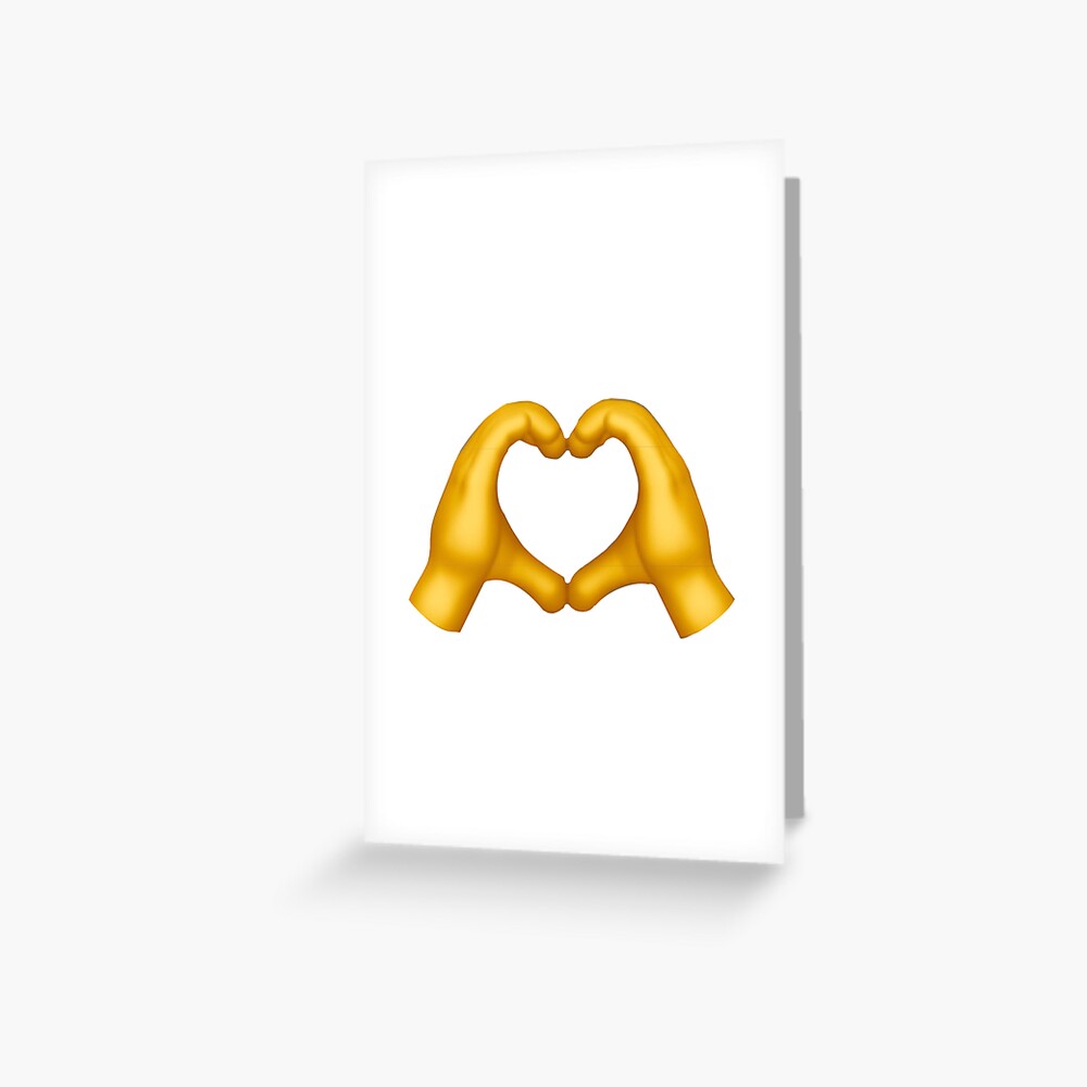 "Heart hands emoji" Greeting Card for Sale by designsbyzw | Redbubble