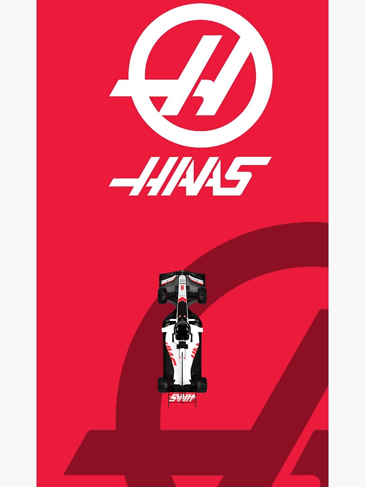 "Haas F1" Sticker by GasJunkies | Redbubble