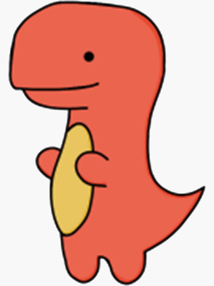 "Red T-rex" Sticker for Sale by MeikoArtist | Redbubble