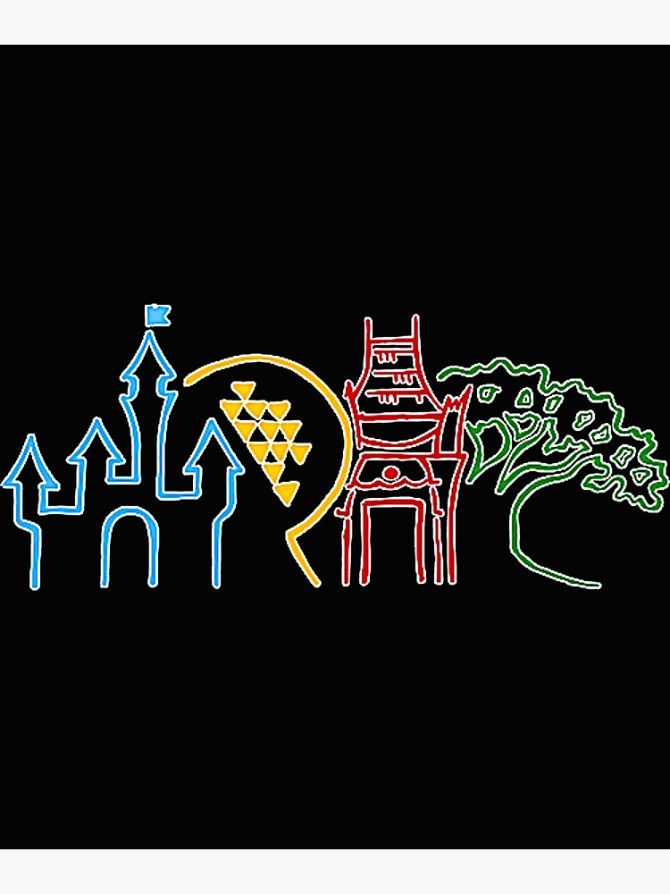 "WDW Park Icons" Photographic Print for Sale by malonewooteneln | Redbubble