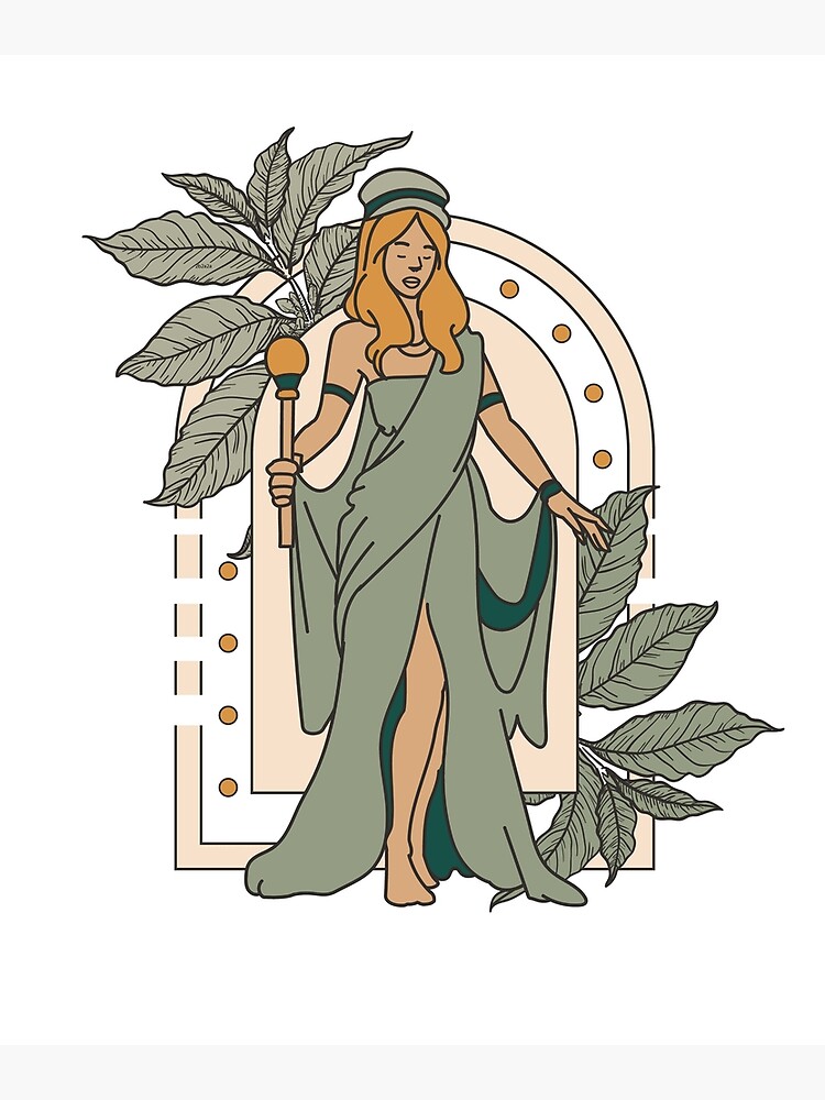 "Greek Goddess Green Nature Style" Poster for Sale by Klotho-Fashion ...