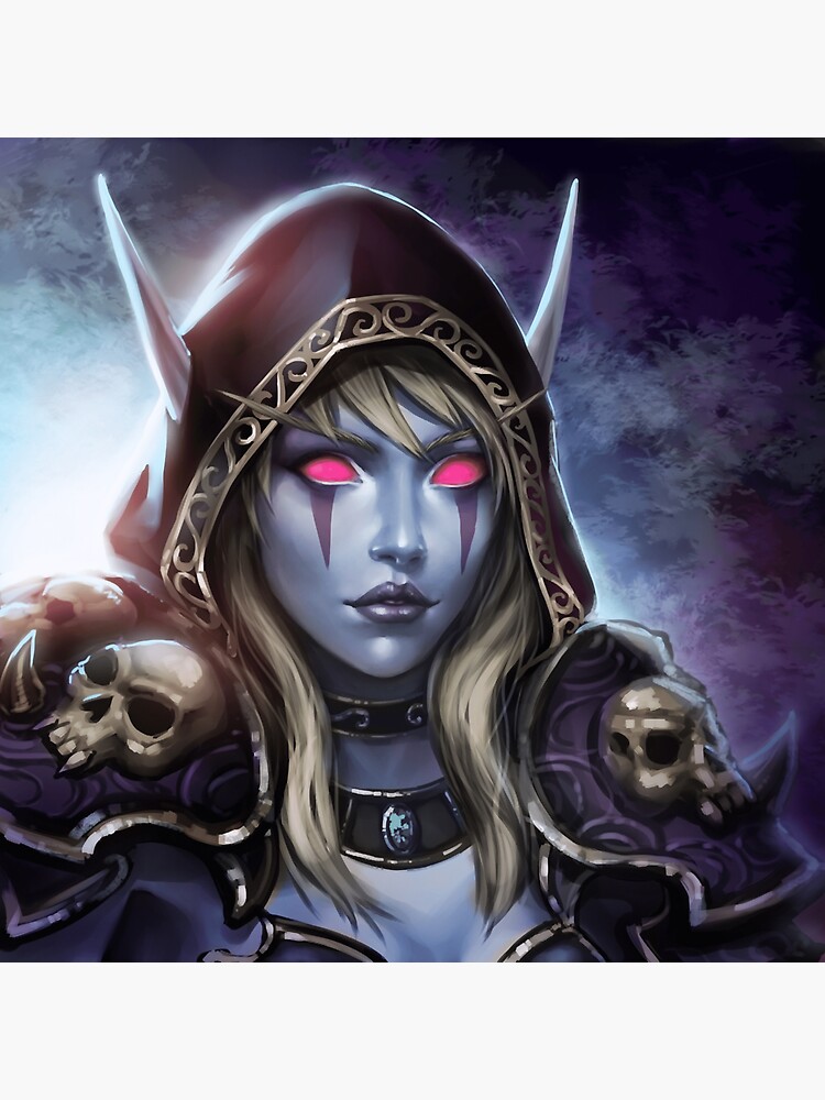 "Lady Sylvanas Windrunner Poster" Sticker by galiunmcnews | Redbubble