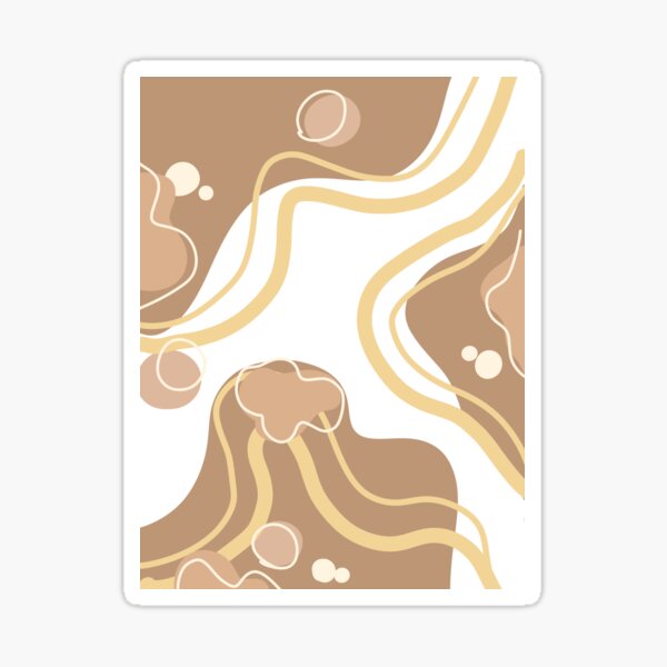 "Simple brown design" Sticker by Strawboodle | Redbubble