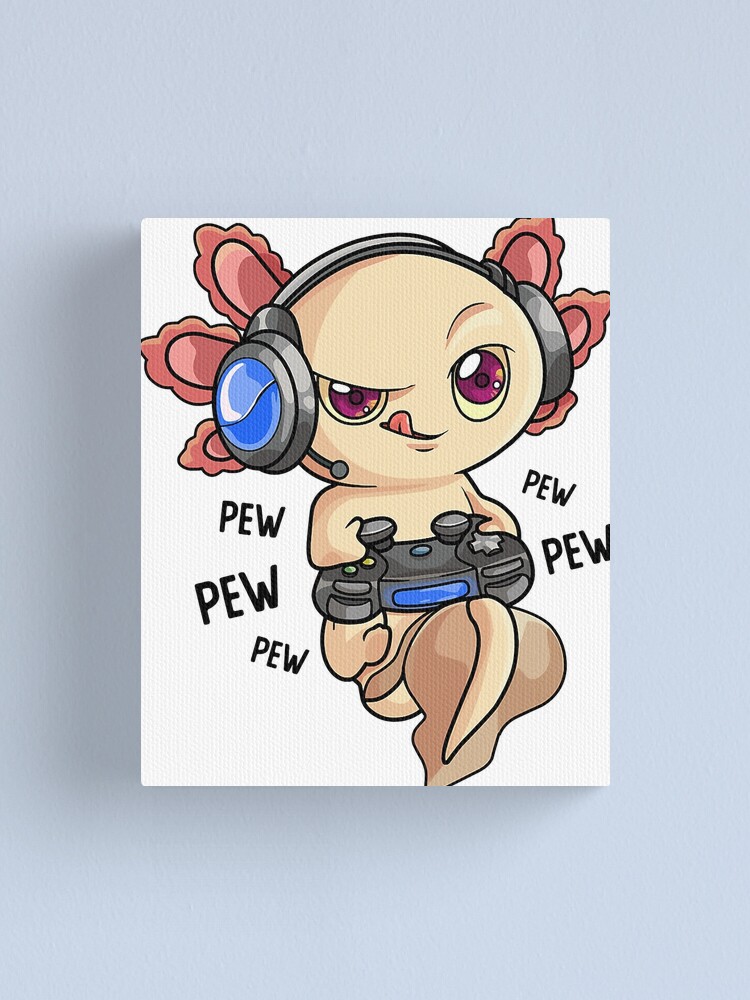 "Gamesolotl Gaming Axolotl Axolotls Video Game" Canvas Print by Kenneth ...
