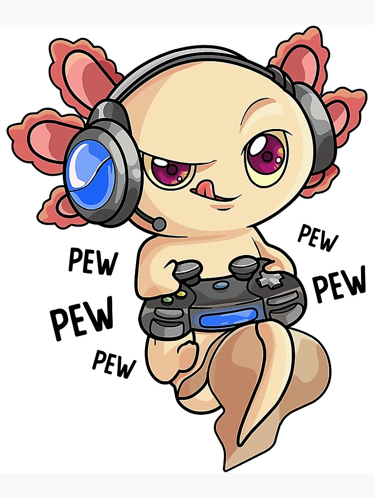 "Gamesolotl Gaming Axolotl Axolotls Video Game" Canvas Print by Kenneth ...