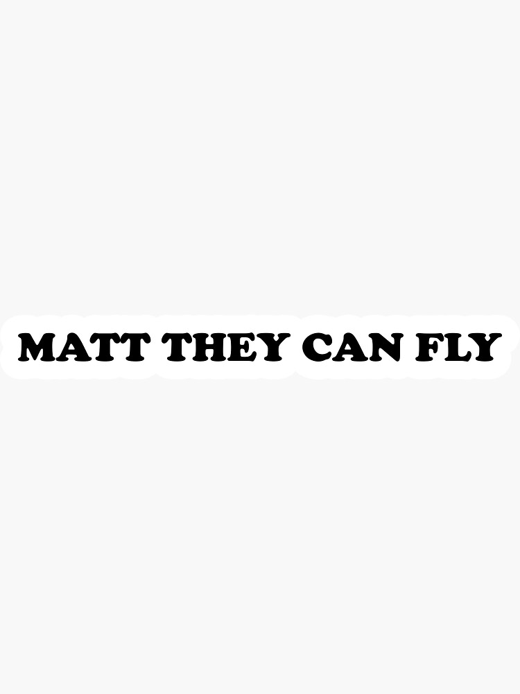 "Matt they can fly sticker, Sturniolo Triplets" Sticker by Retrinio88 ...
