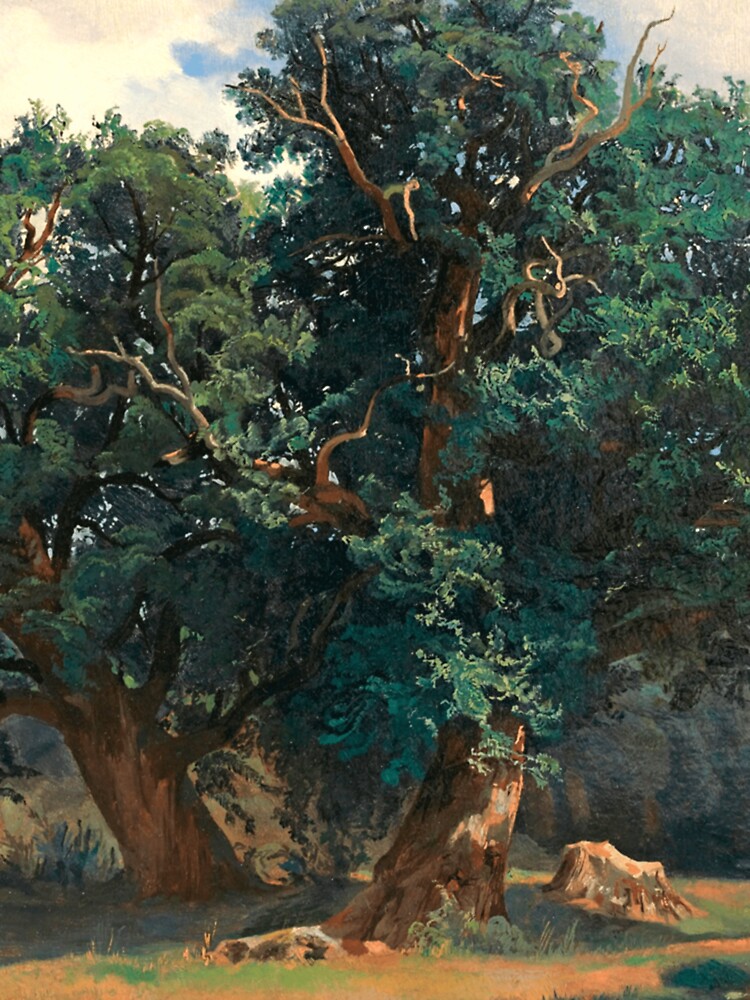 "Landscape With Oak Trees, by Alexandre Calame Classic ." Sticker by ...