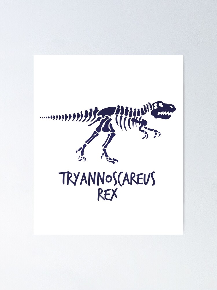 "T-Rex Design in navy blue color gradient" Poster for Sale by Cute ...