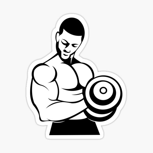 "Fitness Icon" Sticker by MarjanHristov | Redbubble