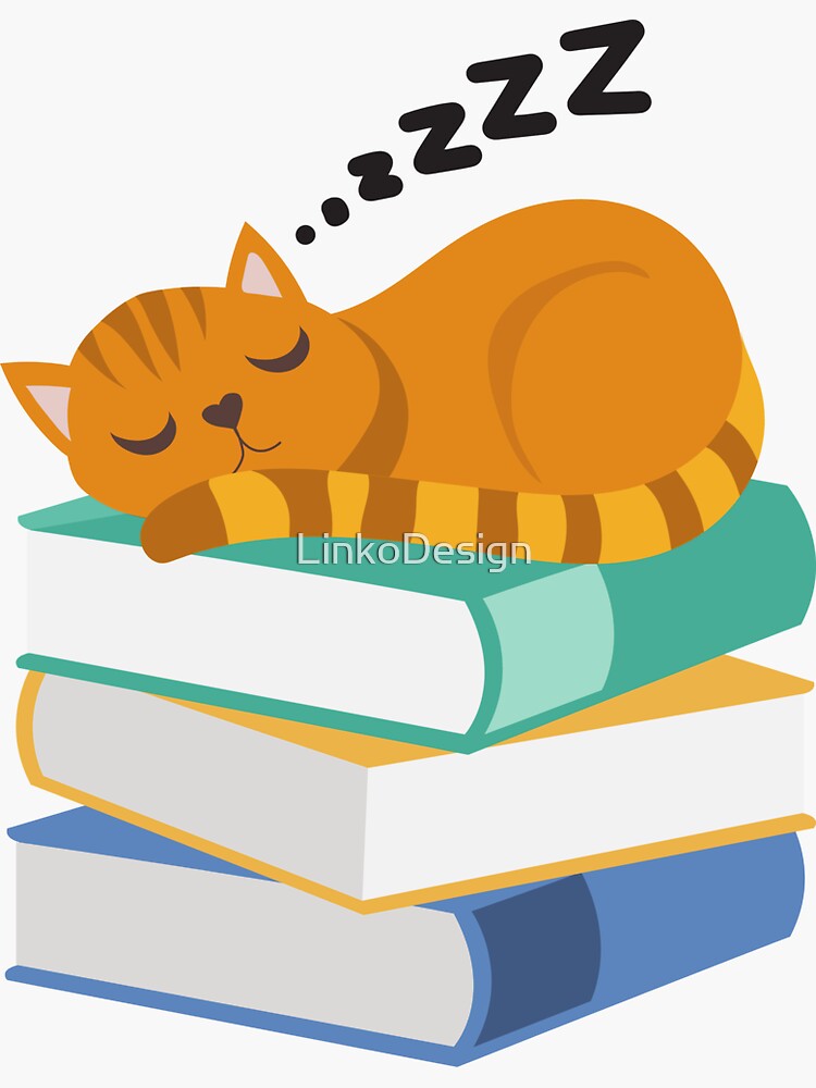 "Lazy cat " Sticker by LinkoDesign | Redbubble