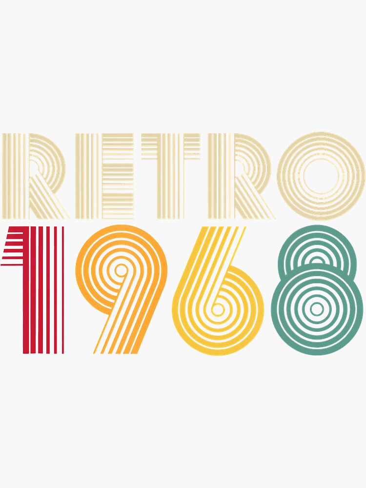 "Retro Vintage 1968 Year Born On Classic Men Women Birthday 6655 ...