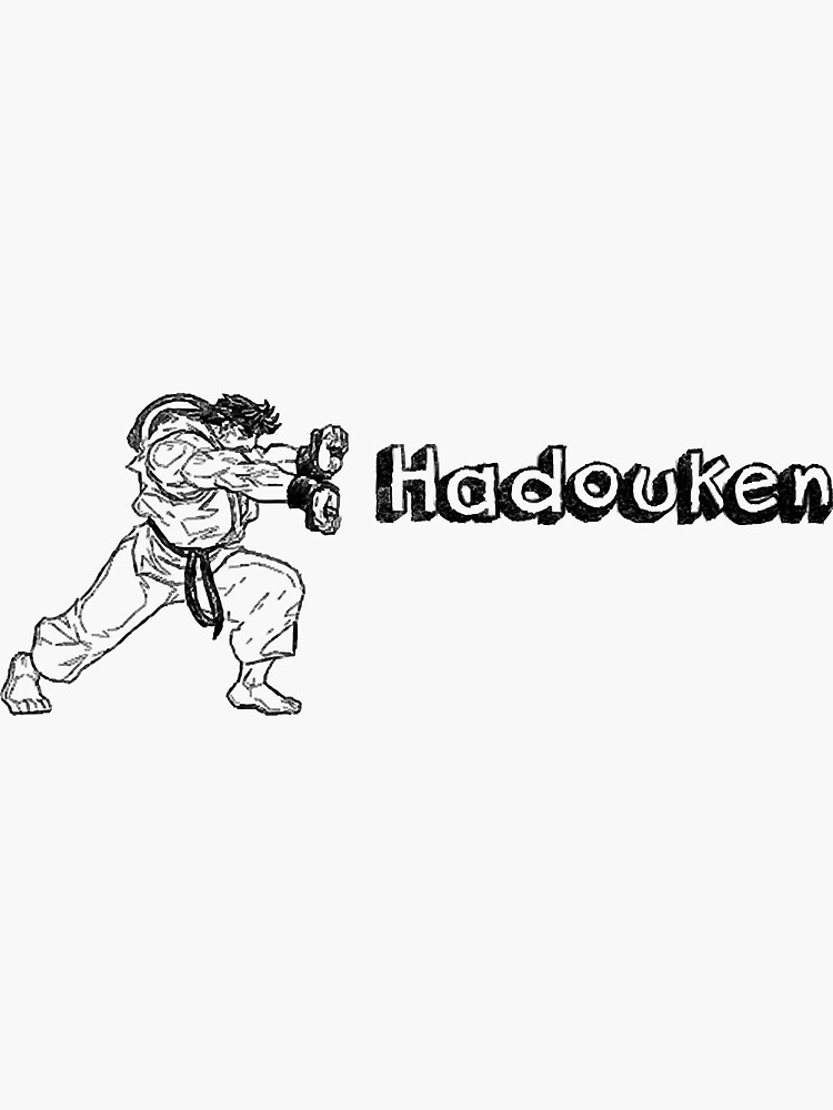 "Hadouken " Sticker by StacieWagn7932 | Redbubble