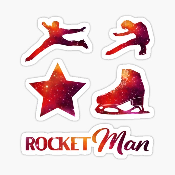 "Rocket Man Figure Skating Sticker Pack" Sticker for Sale by ...