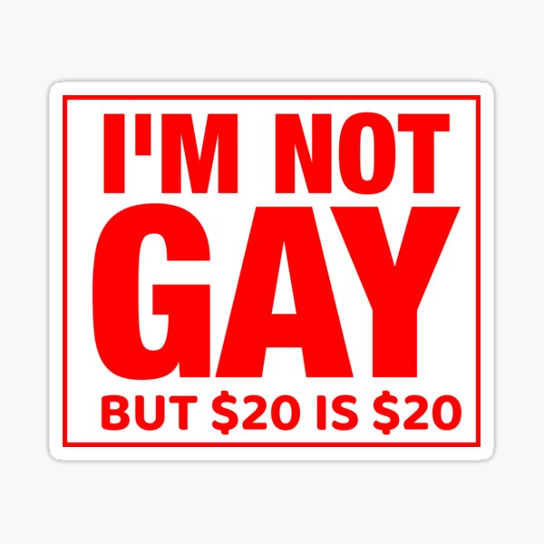 "I am not gay" Sticker by Typoindia29 | Redbubble