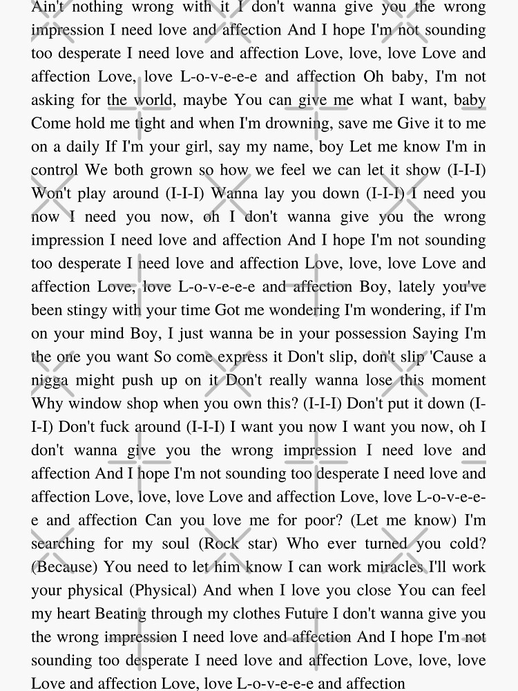 "Loveeeeeee Song - Rihanna ft. Future" Sticker for Sale by verticalley ...