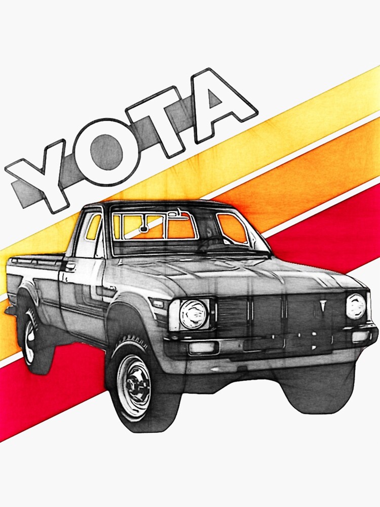 "Vintage YOTA pickup truck graphic " Sticker for Sale by OverlandSwags ...