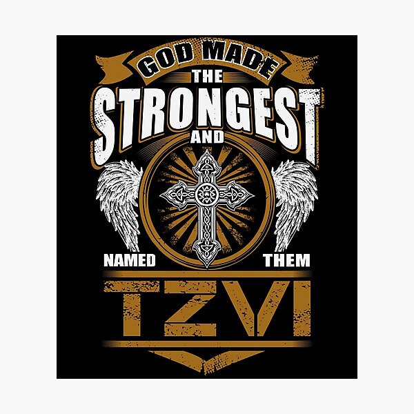 Lámina fotográfica «Camiseta con el nombre de Tzvi: Dios encontró la ...